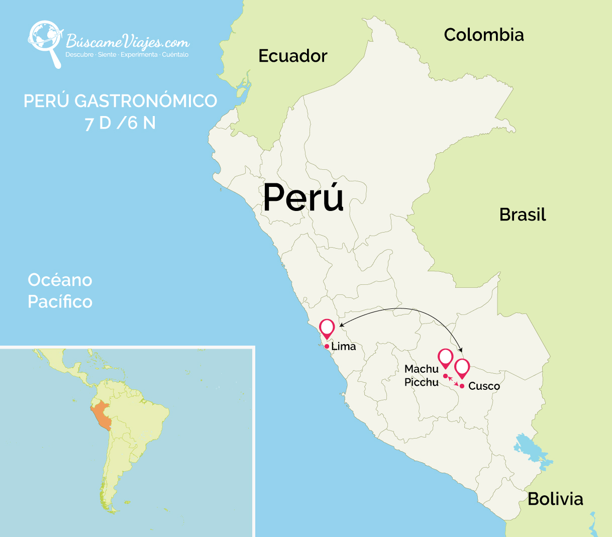 mapa-perú-GASTRONOMICO - BúscameViajes